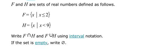 Solved F And H Are Sets Of Real Numbers Defined As Follows Chegg