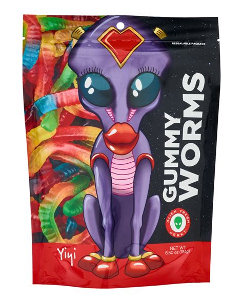 Alien Candy Gummy Worms Alien Fresh Jerky