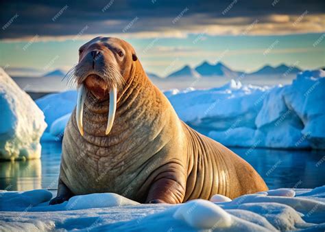 Majestic Walrus In Arctic Scene Captivating Depictions Of Nature S