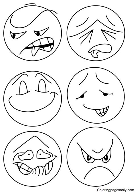 Free Coloring Pages Feelings Emotions Under Anger