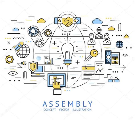 Assembly Line Art Stock Vector Image By ©mogil 126678340