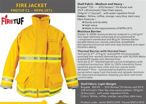 Structural Firefighting And Rescue Apparel Workwear Fireproof Clothing
