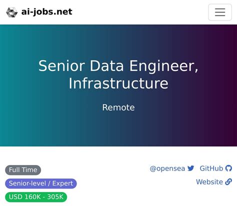 Hiring Senior Data Engineer Infrastructure Remote Raimljobs