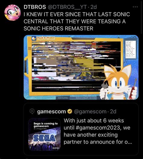 Sonic Fans Believe Sega Is Teasing A Sonic Heroes Remaster Sonic