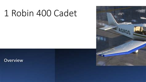 1 Robin 400 Overview Youtube
