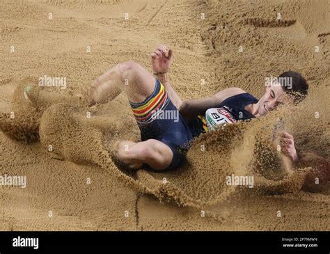 Gabriel Bitan Of Roumania Long Jump Men Final During The European Athletics Indoor Championships