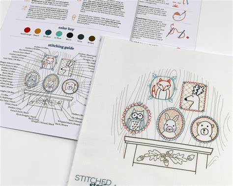 embroidery patterns pre printed fabric cotton stitched stories