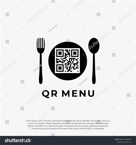 Qr Code Menu Logo Vector Concept Stock Vector Royalty Free 2172498053