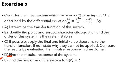 solved consider the linear system which response x t to