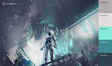 Cyberpunk Color Palettes Coloring Pages