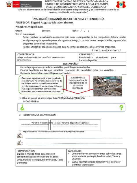 1°evdiagnóstica Cyt 2024 Pdf Science