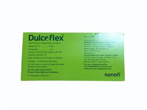 Dulcoflex 5mg Tablet At ₹ 10strip New Delhi Id 2856478100162