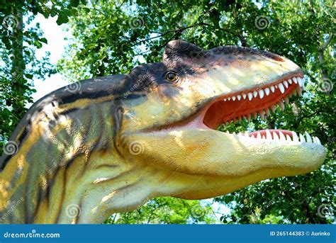 Dinosaur Allosaurus Fragilis Allosaur In Jurassic Park Royalty Free