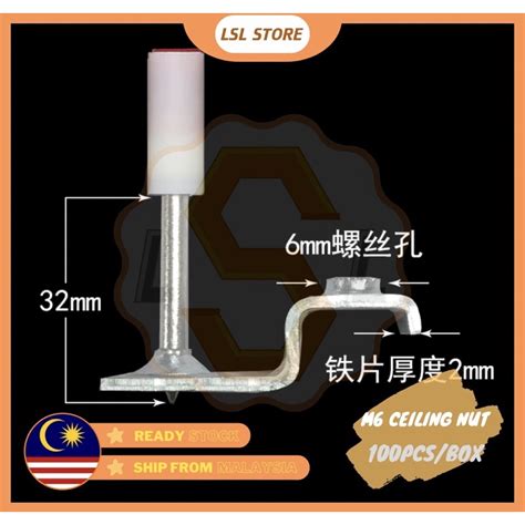 M6 Artificial Ceiling Nut In Carton Box Shopee Malaysia