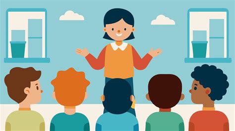 School Assembly A Scene Showing A Teacher Addressing Students In A