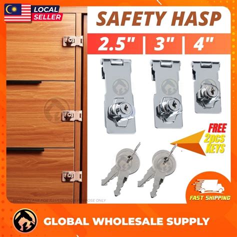 25 34 Inch Safety Hasp With Lock Keyed Locking Hasp Small Doors