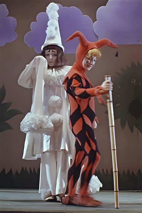 Pierrot And Harlequin Burattini Design Del Personaggio Commedia Dellarte
