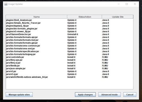 fiji updater problem flimj installation error usage and issues