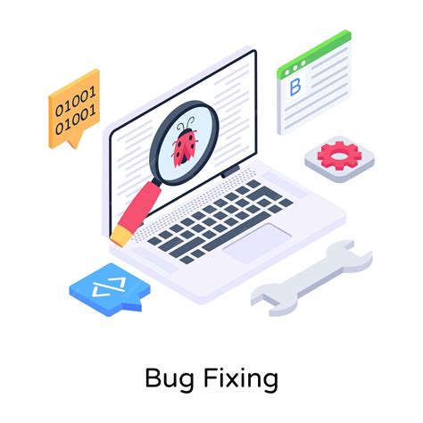 Premium Vector 3d Visual Illustration Of Bug Fixing