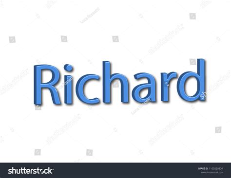 Illustration Name Richard Isolated White Background Stock Illustration 1103520824 Shutterstock