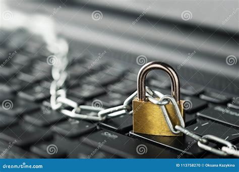 Padlock On Computer Keyboard Network Security Data Security And