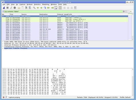 使用 wireshark 追踪 tcp 流功能分析 tcp 流量 labex