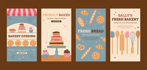 دانلود وکتور مجموعه استوری اینستاگرام شیریینی فروشی دانلود رایگان فایل لایه باز، Psd، وکتور