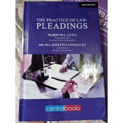 Lunagonzales The Practice Of Law Pleadings 2022ed Shopee Philippines