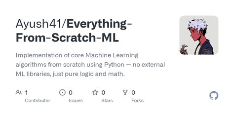 Github Ayush41everything From Scratch Ml Implementation Of Core