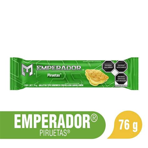 Galletas Emperador Piruetas Sabor Limón 76 G Bodega Aurrera Despensa