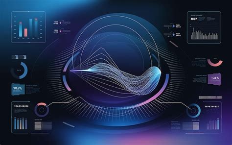 A Infographic Visualization Of Abstract Data Theres A Large Circular Graph With Multiple Layered