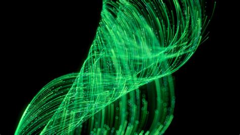 3d 렌더링 추상 벽지 검은색 배경 위에 녹색으로 빛나는 선입니다 스트리밍 에너지 입자가 움직이고 트랙을 떠납니다 과학적 파도와 소용돌이 0명에 대한 스톡 사진 및 기타