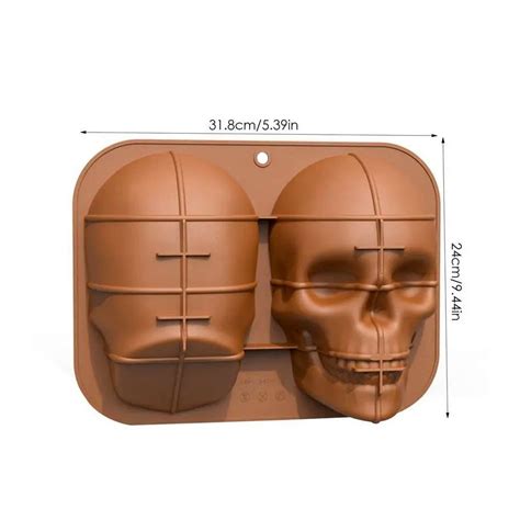 3d Skeleton Skull Chocolate Silicone Mold Cake Decorating Supplies Dubai