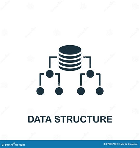 Data Structure Icon Monochrome Simple Sign From Data Analytics Collection Stock Vector