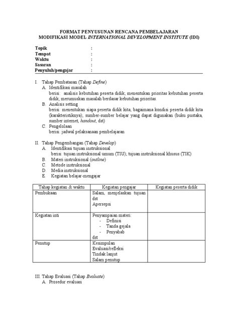 Format Sap Model Idi Pdf
