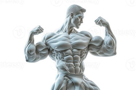A Muscular Figure Showcasing Defined Biceps And A Strong Physique In A