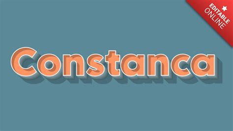 Constanca Orange And Green 3d Text Effect Generator
