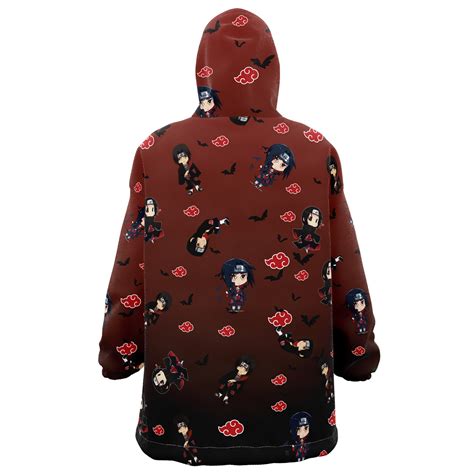 Itachi Uchiha Pattern Naruto Snug Oversized Blanket Hoodie Otaku Treasure