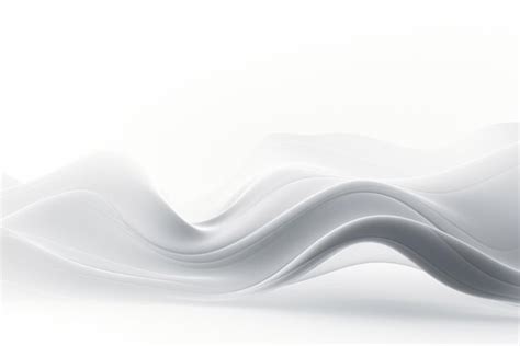 White Abstract Background With Dynamic Waveforms Premium Ai Generated Image