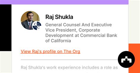 Raj Shukla General Counsel And Executive Vice President Corporate Development At Commercial