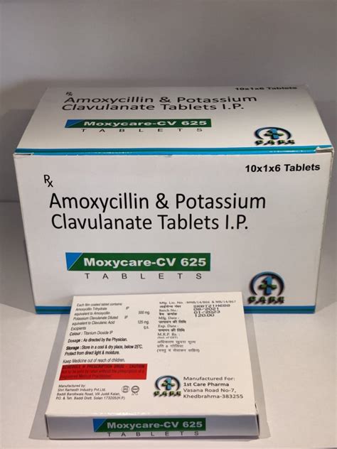 Amoxiclav 625 Tab At ₹ 36strip Of 6 Tablets In Khed Brahma Id