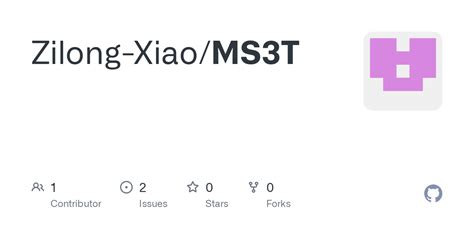 GitHub Zilong Xiao MS T
