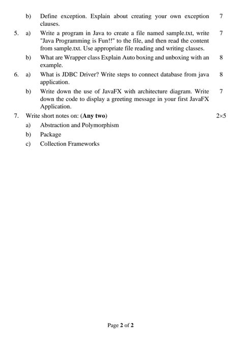 Pokhara University Pu Bca Java Programming Question Paper 3rd Semester