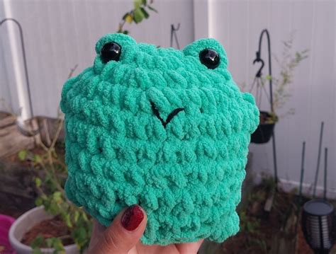 Green Blobby Froggy Plush Toy Frog Etsy