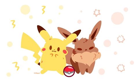 Eevee Pikachu Nintendo Pokemon Closed Mouth Gen 1 Pokemon No