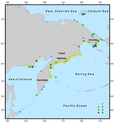 Distribution Of Kittlitzs Murrelets In Northeastern Asia In The