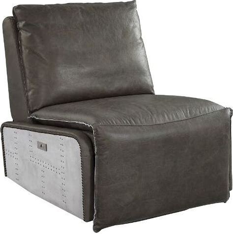 Acme Metier Power Motion Recliner In Gray Top Grain Leather 1stopbedrooms