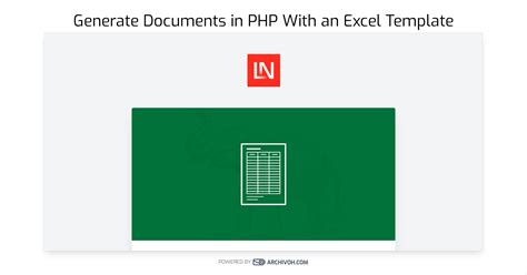 Generate Documents In Php With An Excel Template