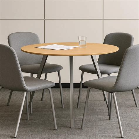 B2b Partner Stolik Kawowy Primo Zen Średnica 100 Cm Szaro Srebrna