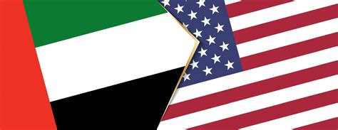 United Arab Emirates And Usa Flags Two Vector Flags 22865910 Vector